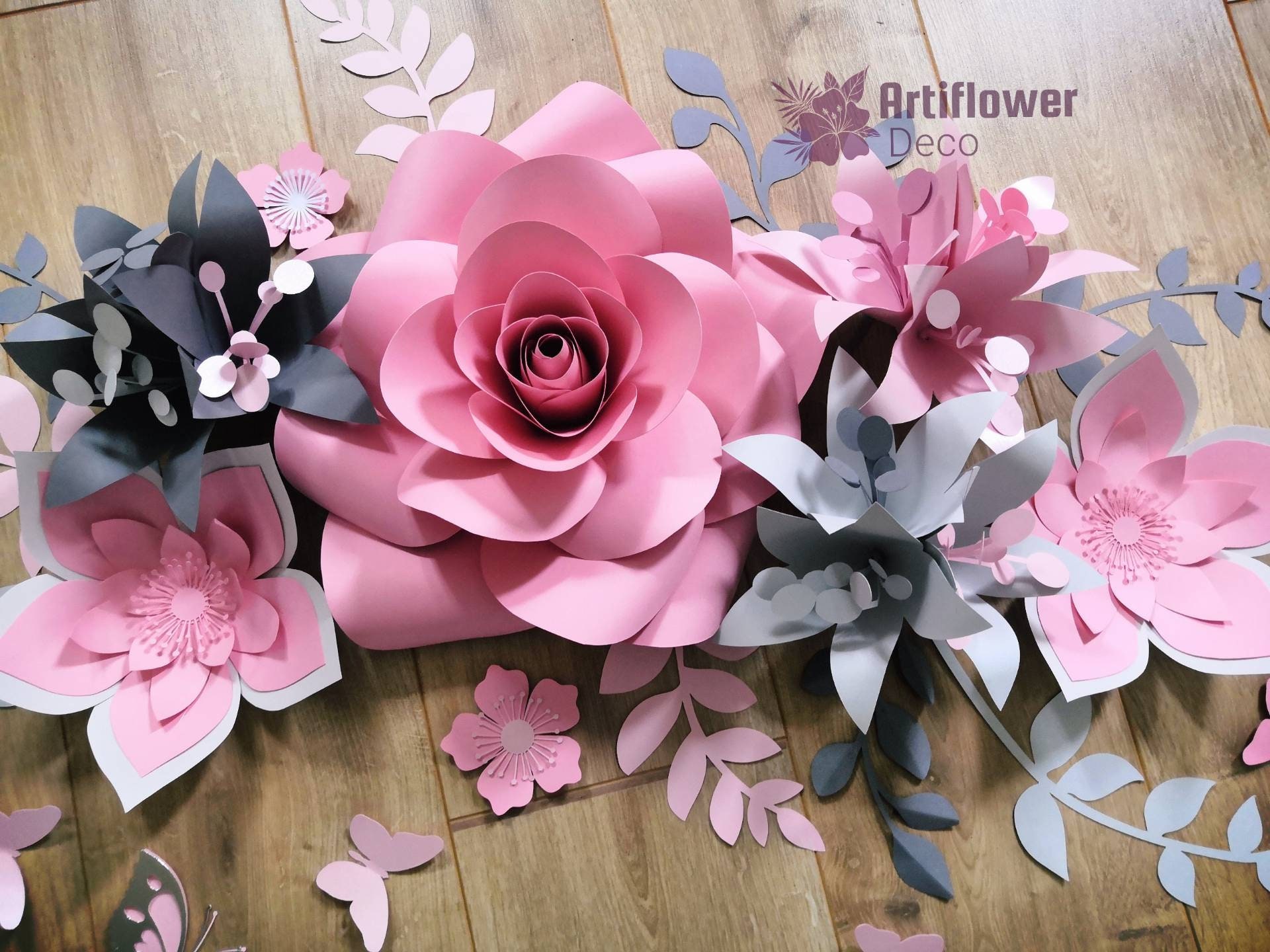 Paper Flowers 3D Wall Art Decor Nursery | Etsy