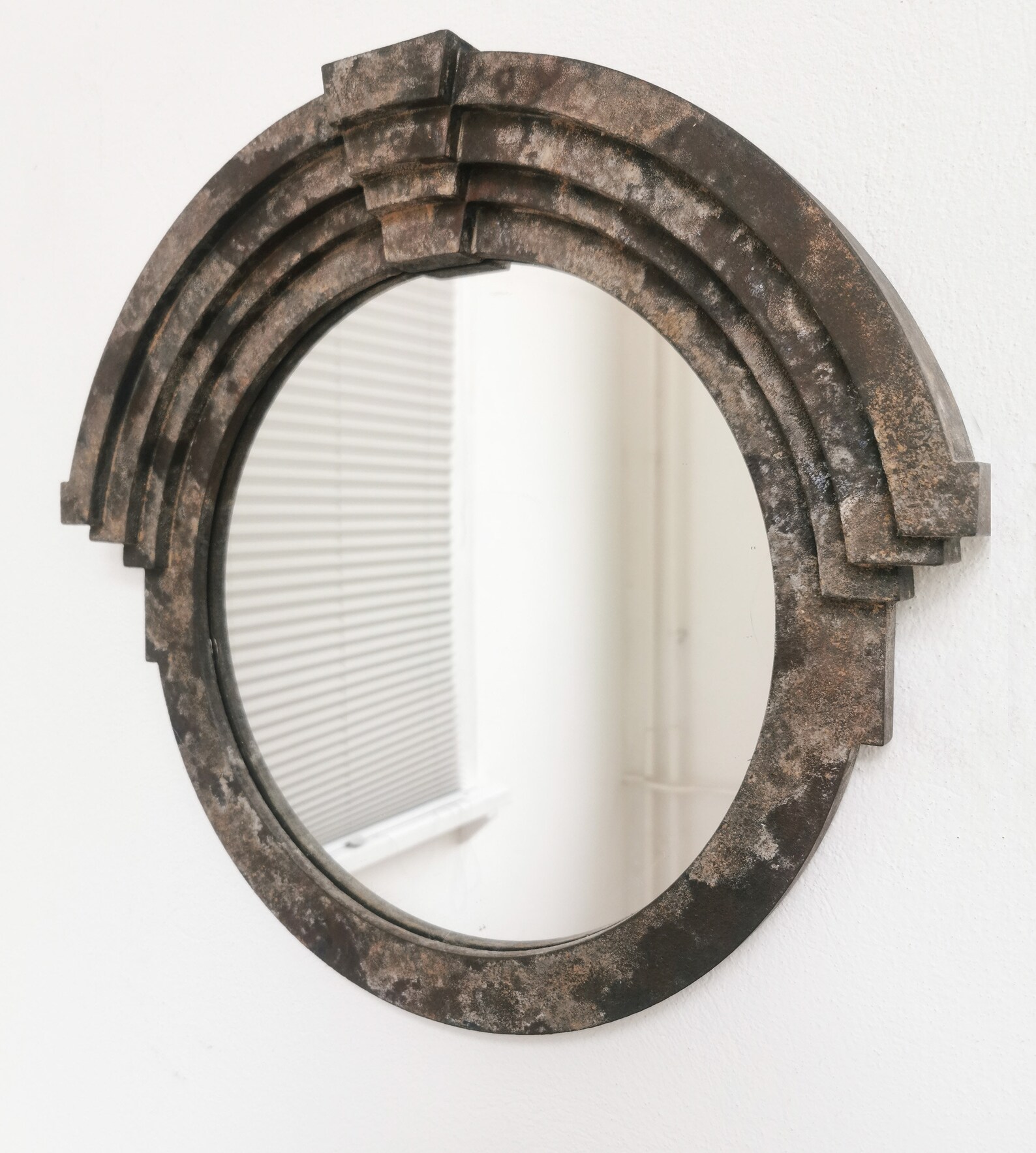 Antique Roman Style Mirror/steampunk Mirror/french Window/antique Rusty ...