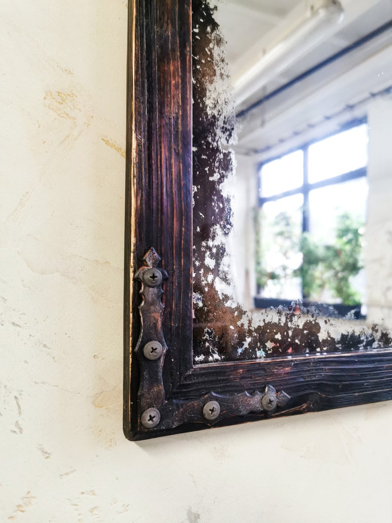 Antique Mirror/Rustic Mirror/Bathroom Mirror/Rustic Wall | Etsy