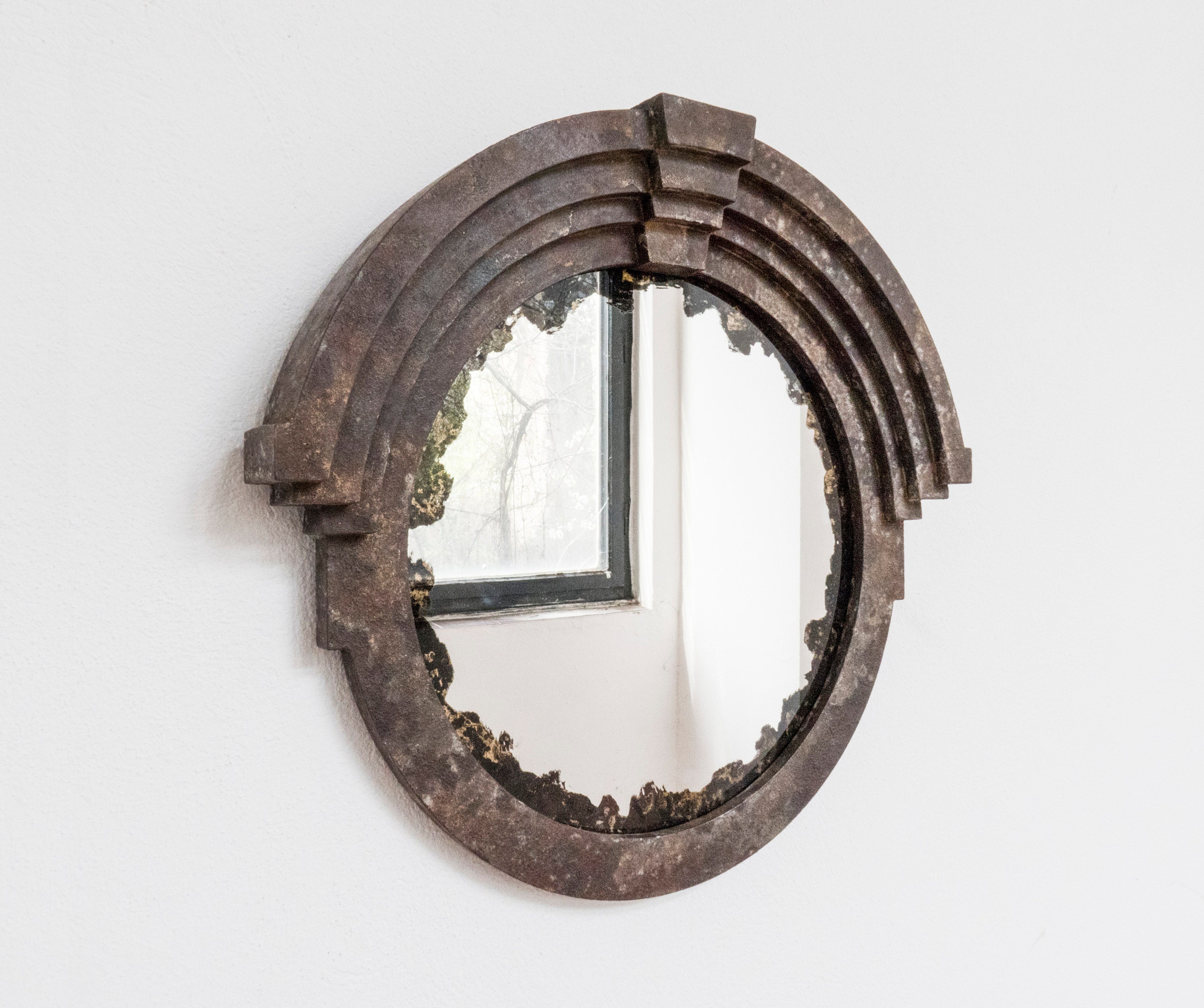 Antique Roman Style Mirror/steampunk Mirror/french Window/antique Rusty ...