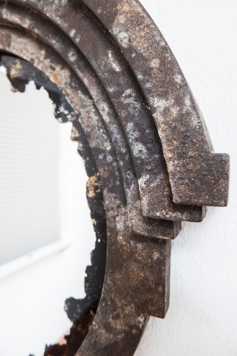 Antique Roman Style Mirror/steampunk Mirror/french Window/antique Rusty ...