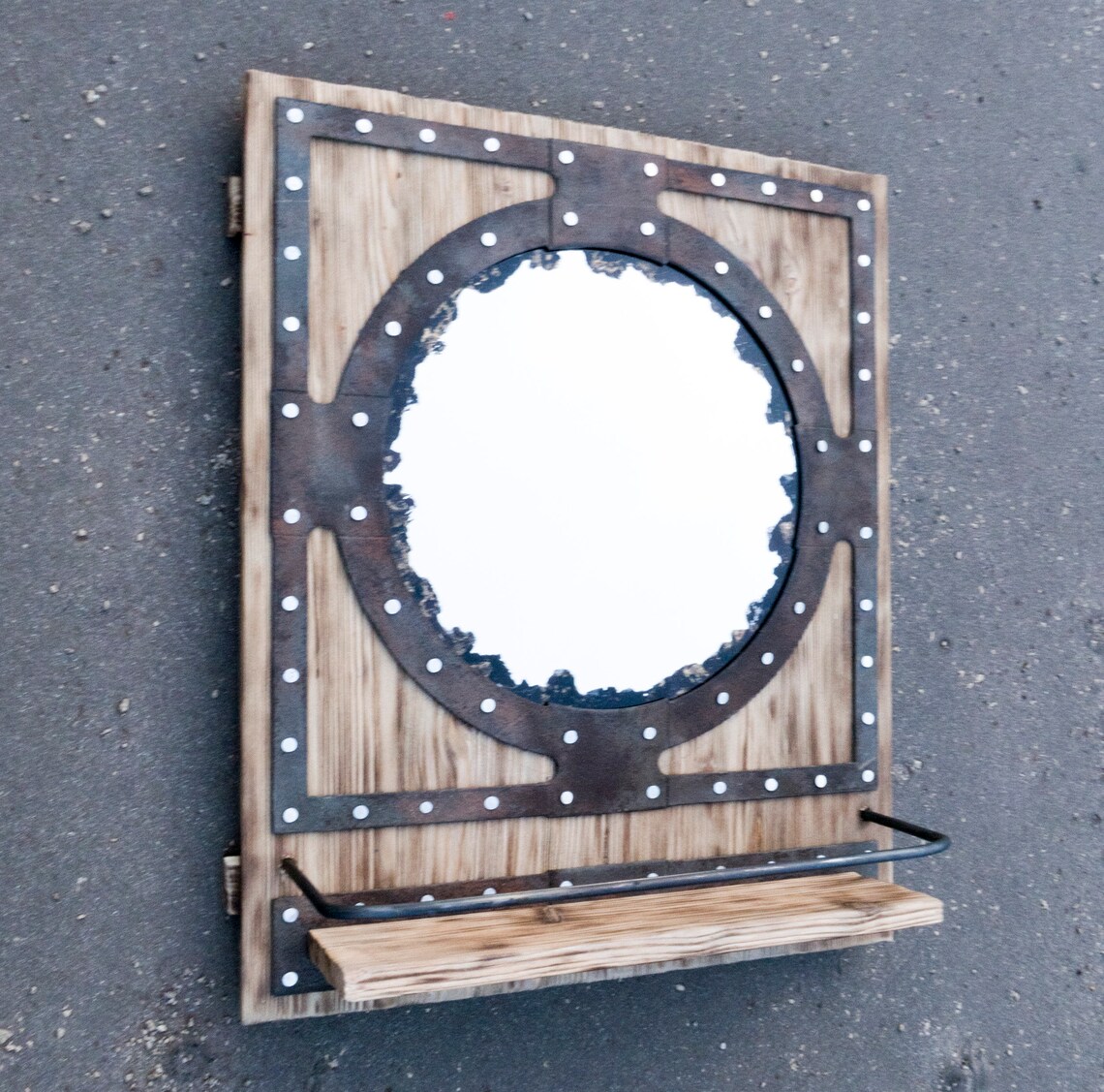Exclusive Steampunk Mirror/steampunk Mirror With Shelf/small Wall ...