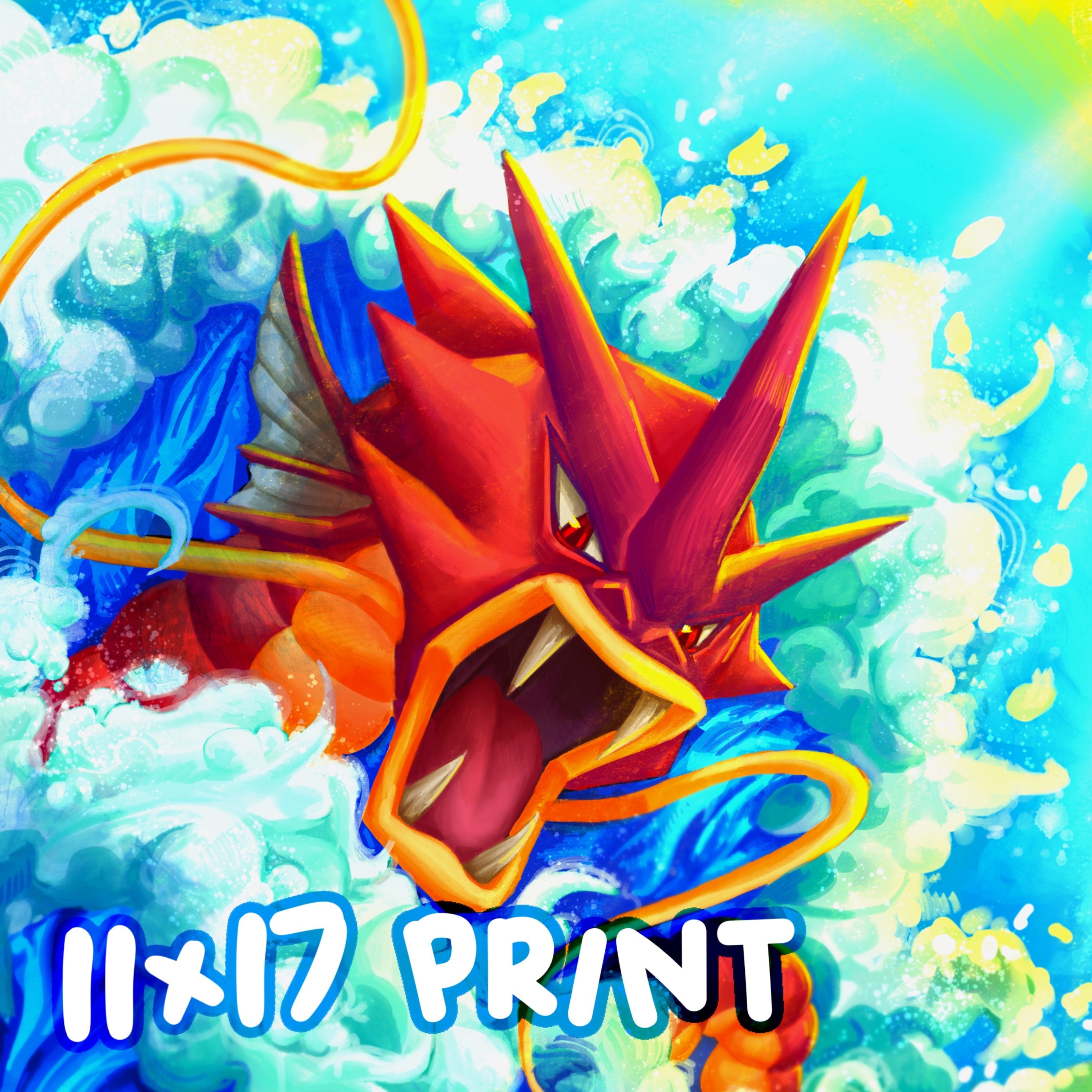 Shiny Gyarados & Magikarp 11x17 Art Print - Etsy