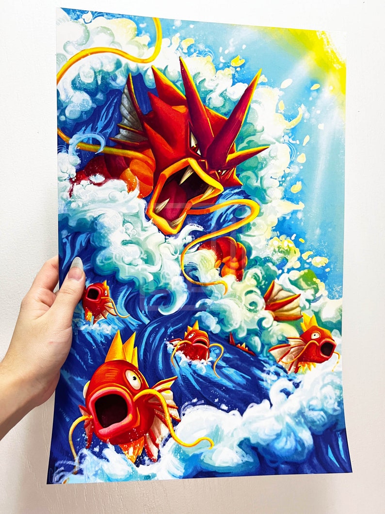 Shiny Gyarados & Magikarp 11x17 Art Print - Etsy