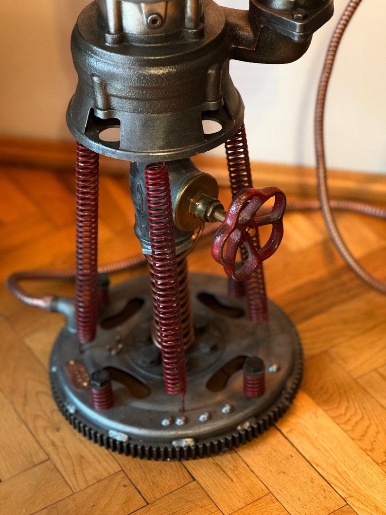 Steampunk Standing Lamp | Industrial Edison Lights Lamp | Handmade and ...