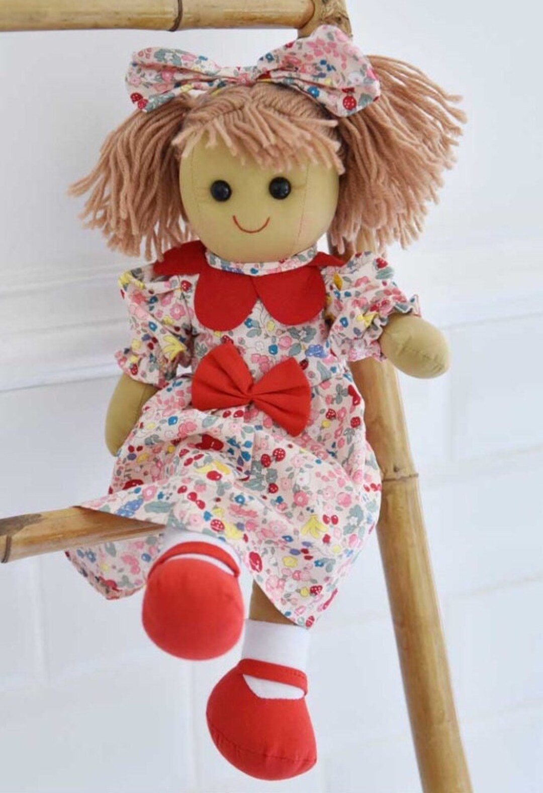 Personalised Rag Doll in a Floral Dress With Beautifully Coordinated ...