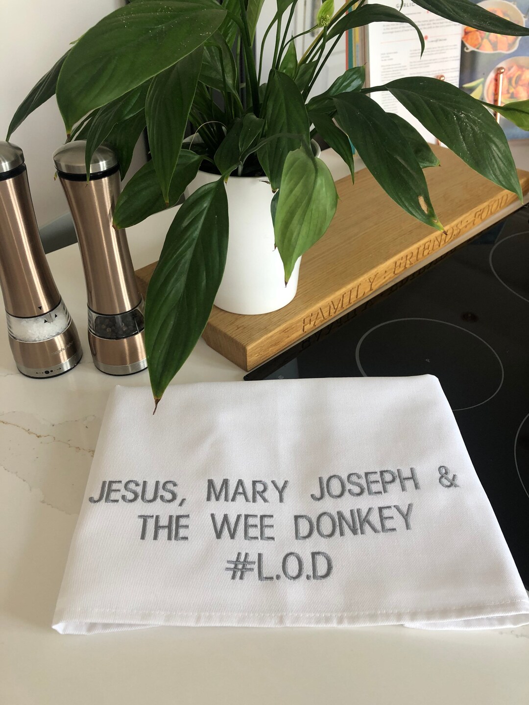 Line of Duty Jesus Mary Joseph and the Wee Donkey 100% Cotton T Towel ...