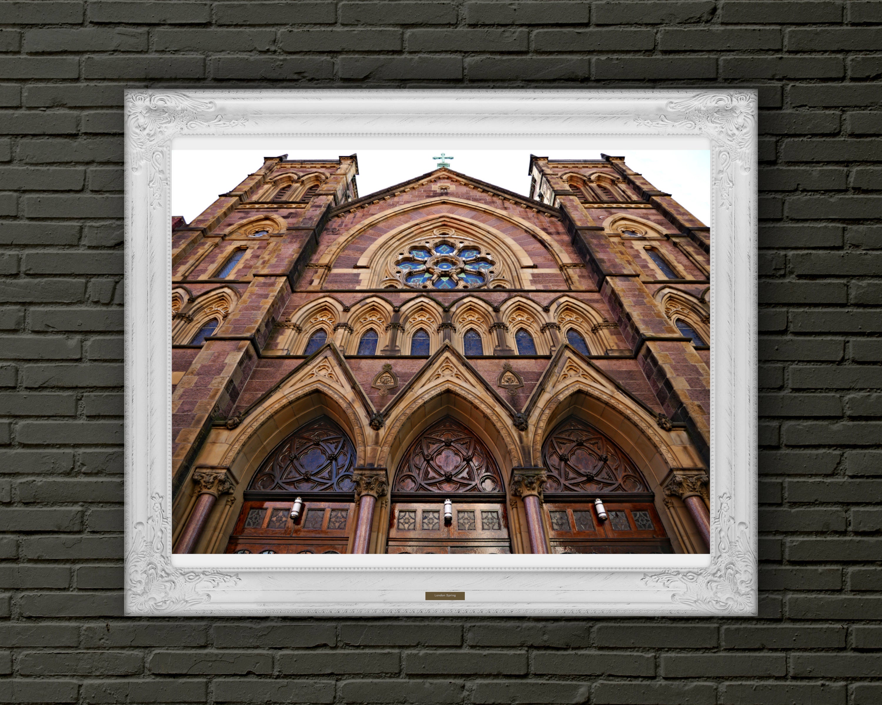 Church Bells Ring / Printable Stained Glass Window Digital Photo, City ...