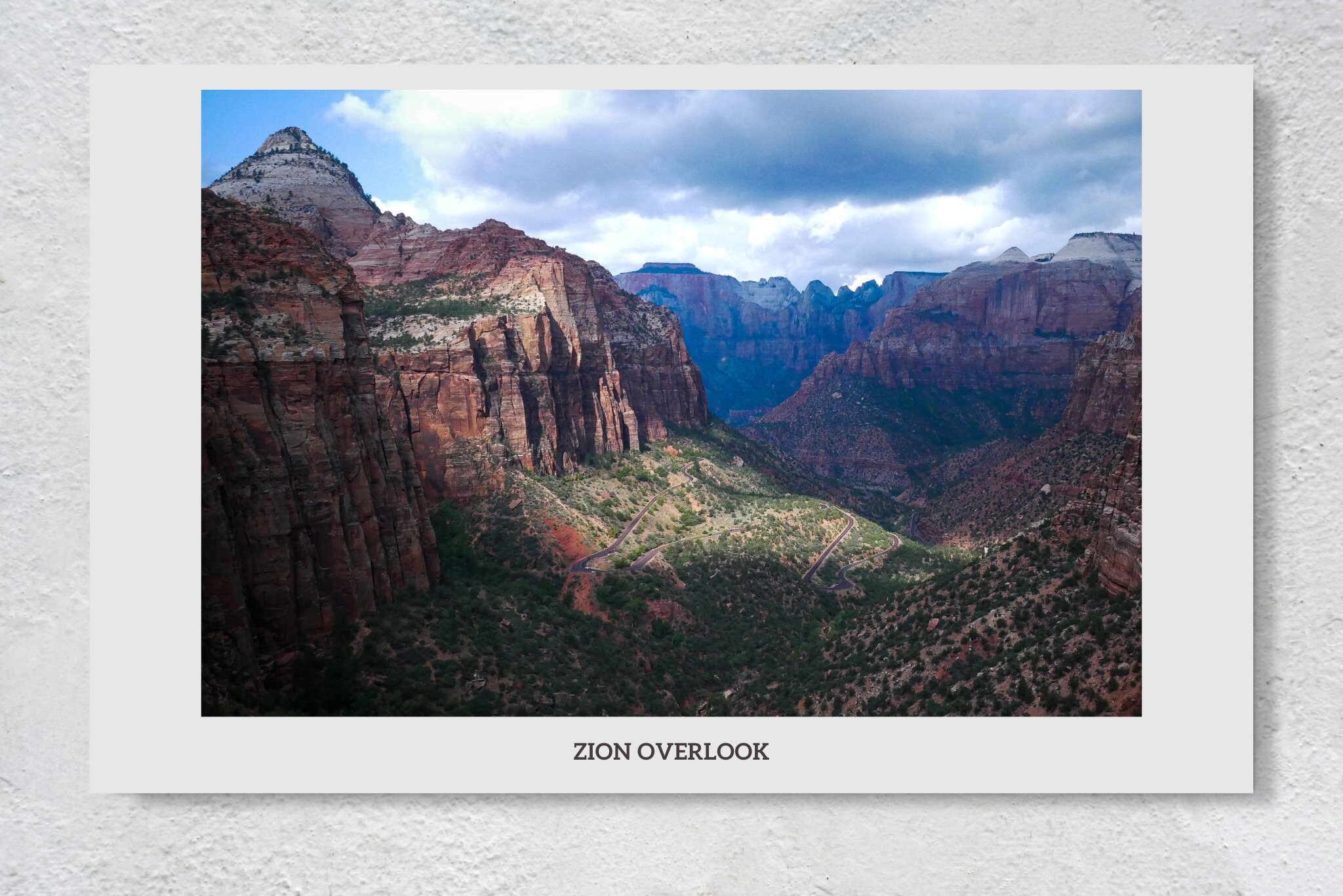Zion Overlook / Printable Canyon Overlook Rocks Landscape Digital Photo ...