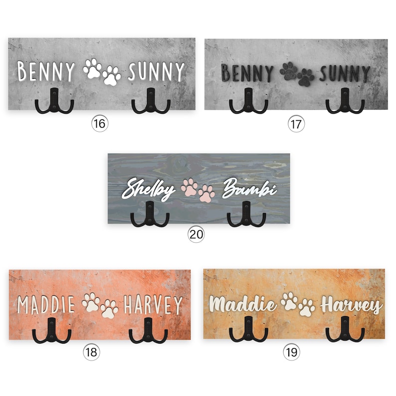 Personalized Dog Wood Leash Holder for 2 or 3 Dogs Sign Leash - Etsy