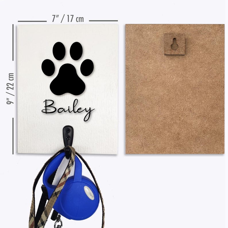 Personalized Dog Wood Leash Holder Dog Sign Leash Hook Collar - Etsy