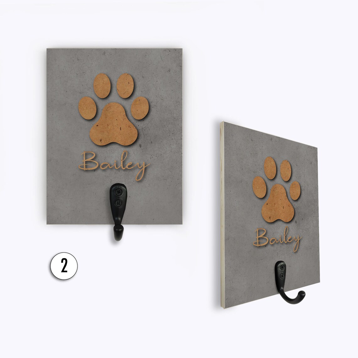 Personalized Dog Wood Leash Holder Dog Sign Leash Hook Collar | Etsy