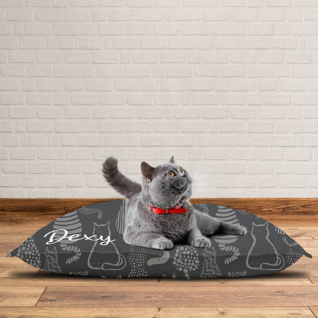 Personalized Cat Bed Cover, Custom Gifts for Cats, Machine Washable ...