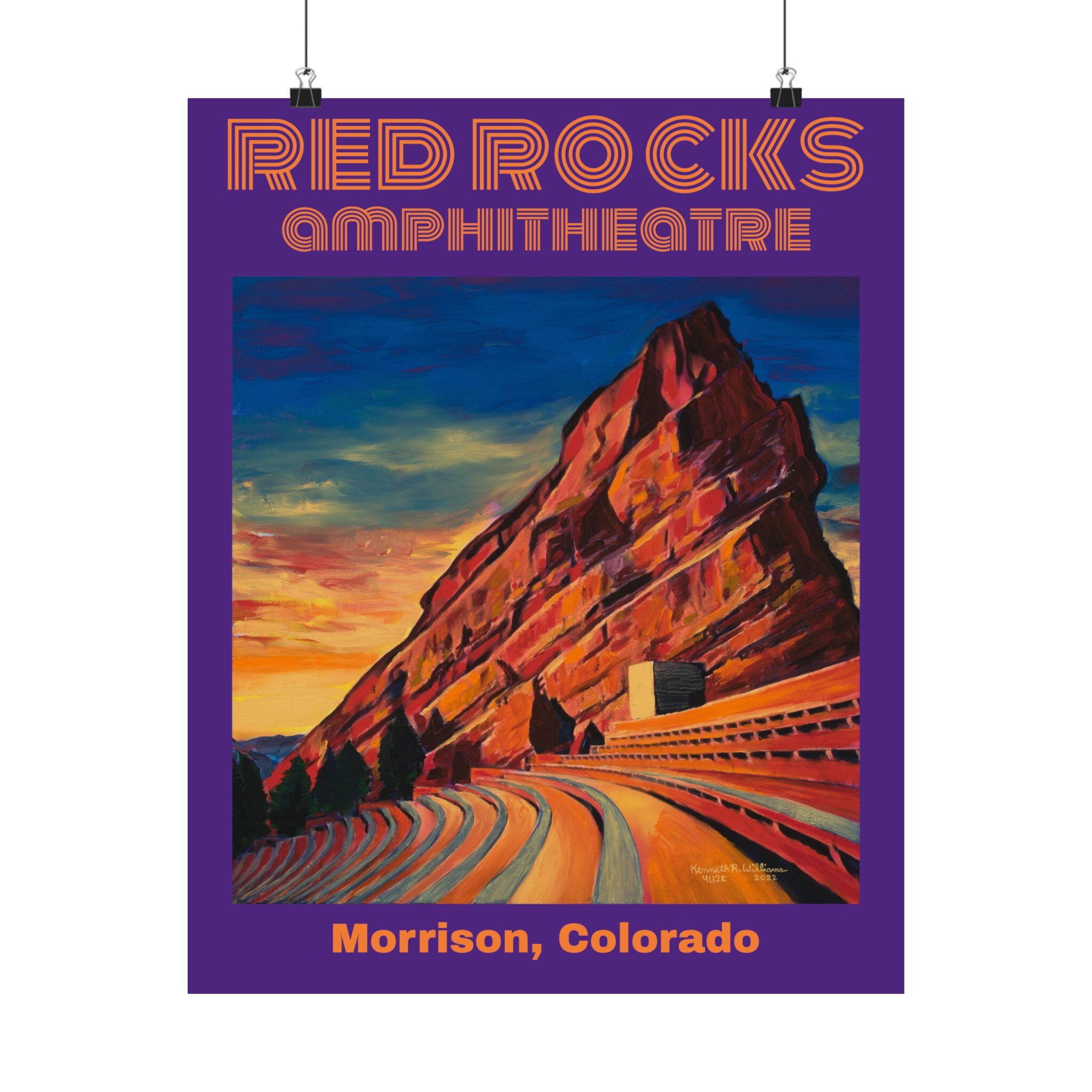Red Rocks Amphitheatre Poster | Colorado Amphitheater Venue | Free ...