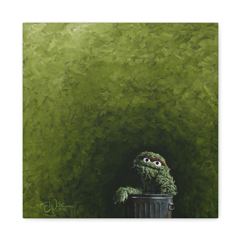 Oscar the Grouch Gallery Wrap Canvas | Muppet Art | by Artist Ken ...
