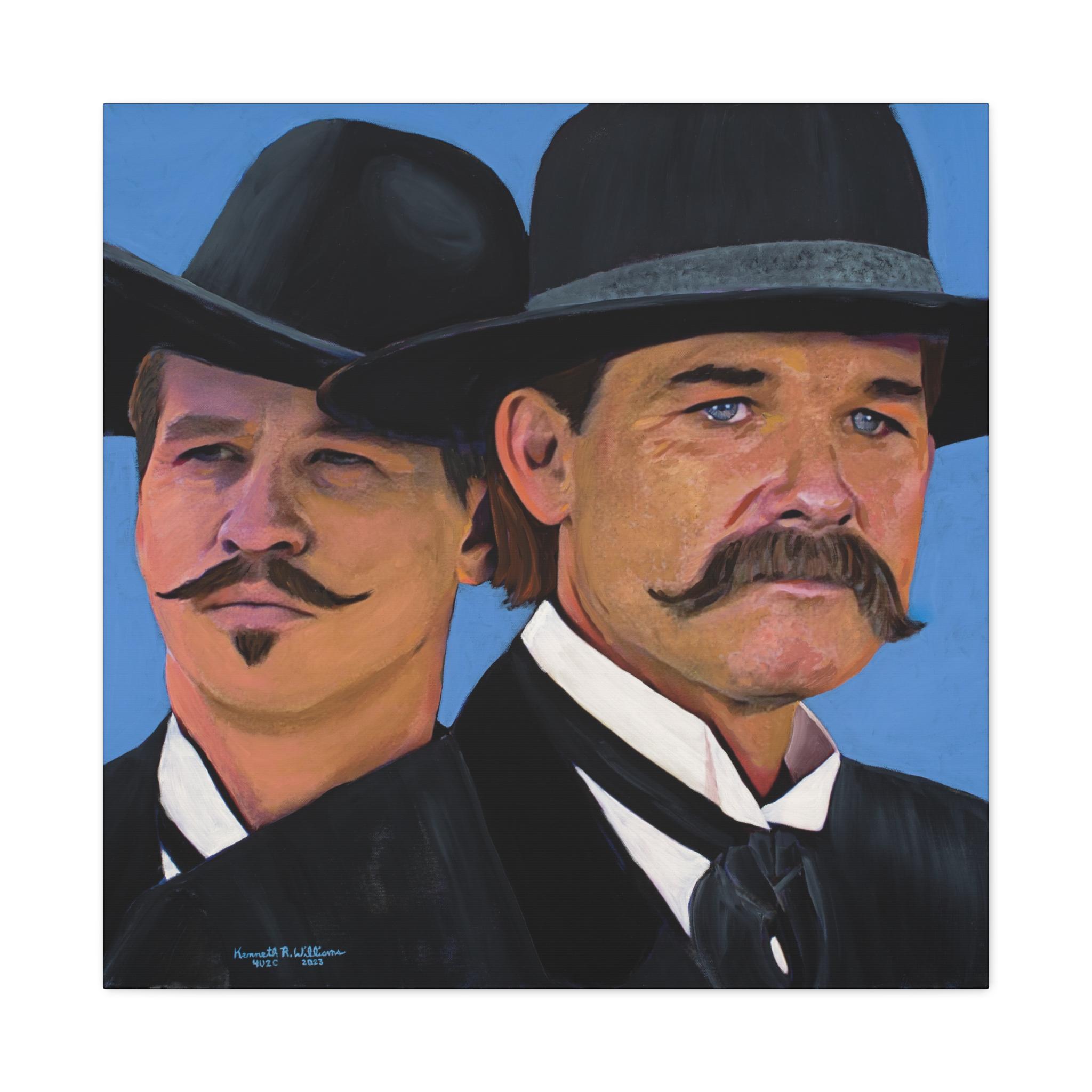 Wyatt Earp & Doc Holiday Canvas | Western Art by Ken Williams - Etsy