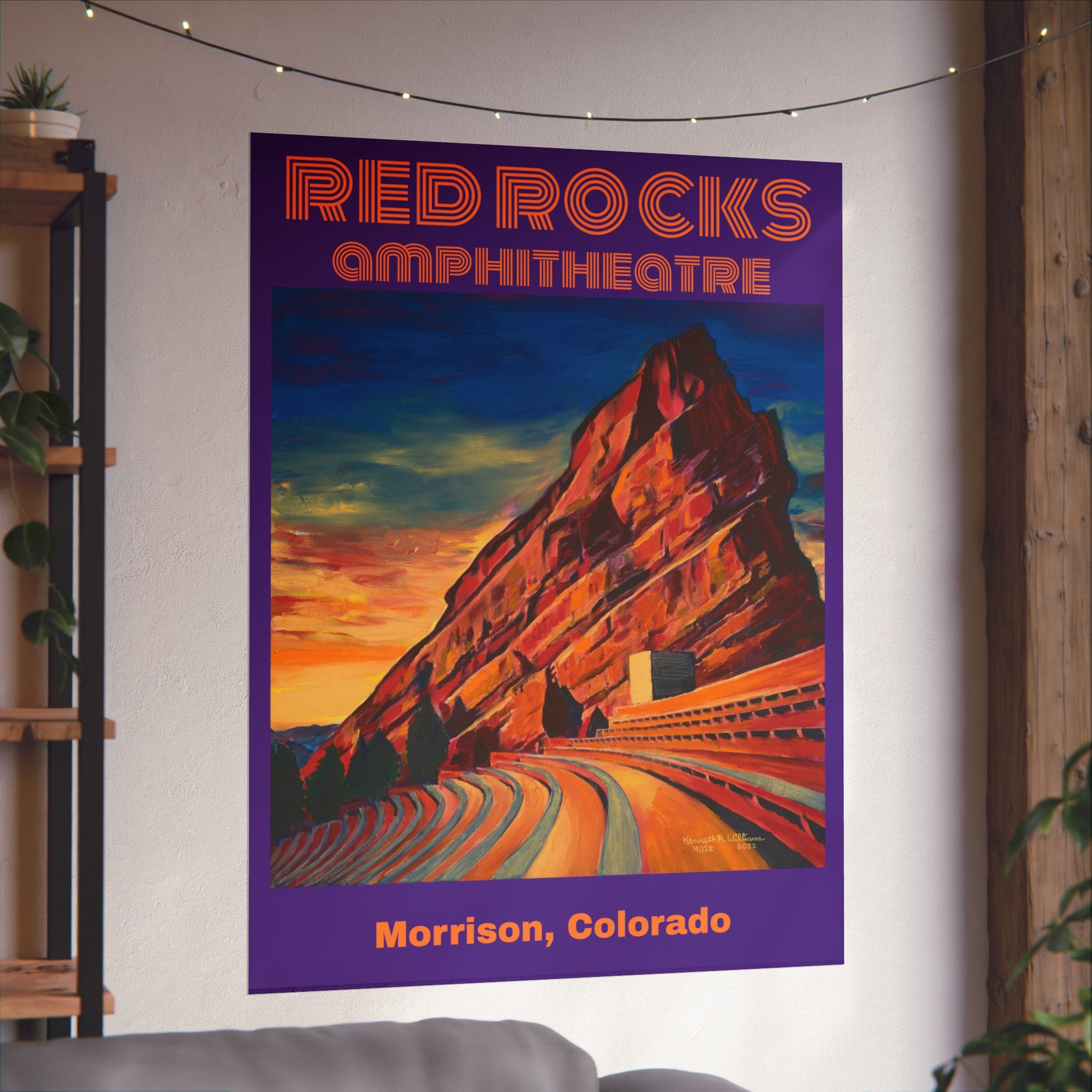 Red Rocks Amphitheatre Poster | Colorado Venue Art Print - Etsy