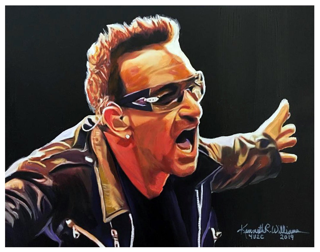 Bono U2 Quality Print | Art by Artist Ken Williams | Free Shipping - Etsy