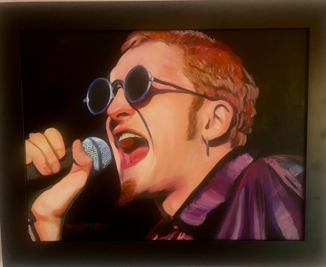 Layne Staley Original Oil Painting | Alice in Chains Framed Artwork by ...