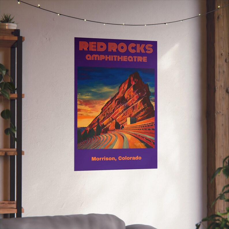 Red Rocks Amphitheatre Poster | Colorado Venue Art Print - Etsy