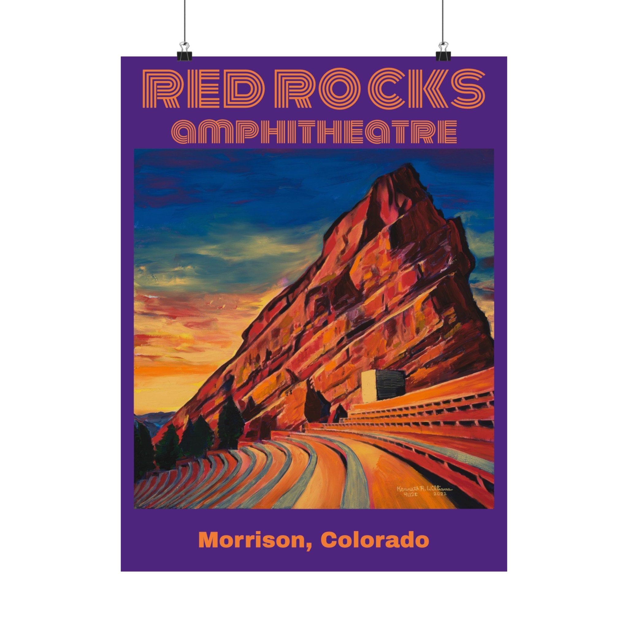 Red Rocks Amphitheatre Poster | Colorado Venue Art Print - Etsy