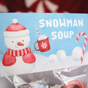 Snowman Soup Treat Bag Topper PRINTABLE, Snowman Soup Gift Tag Label ...