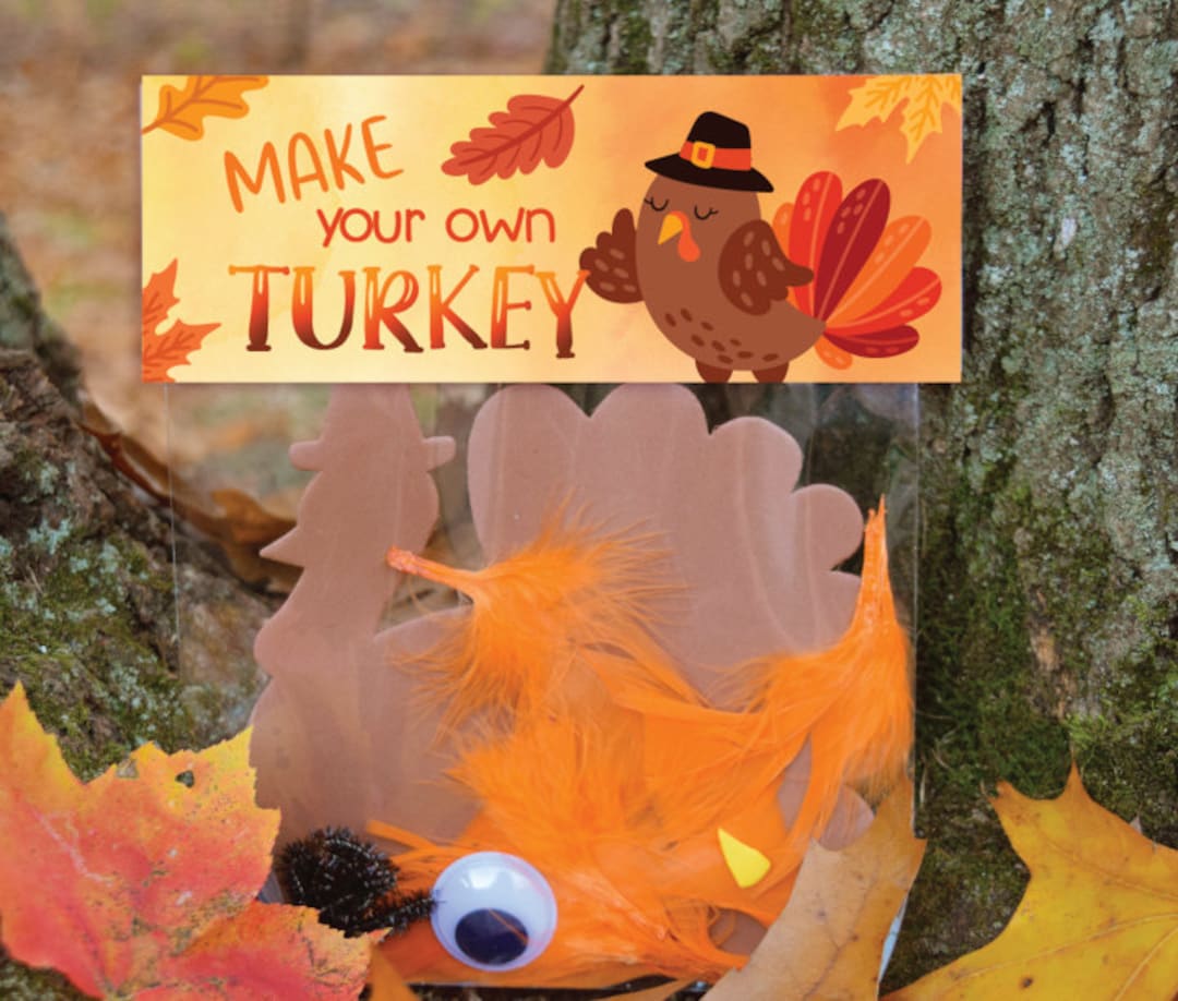 Make Your Own Turkey PRINTABLE | Play Dough Turkey Favor Topper ...
