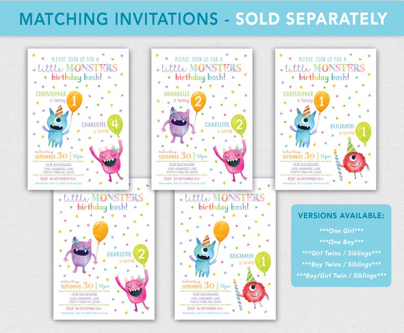 Make Your Own Monster Tag PRINTABLE Make A Monster Bag Topper - Etsy