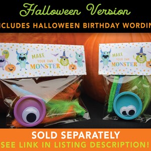 Make Your Own Monster Tag PRINTABLE, Make A Monster Bag Topper Label ...