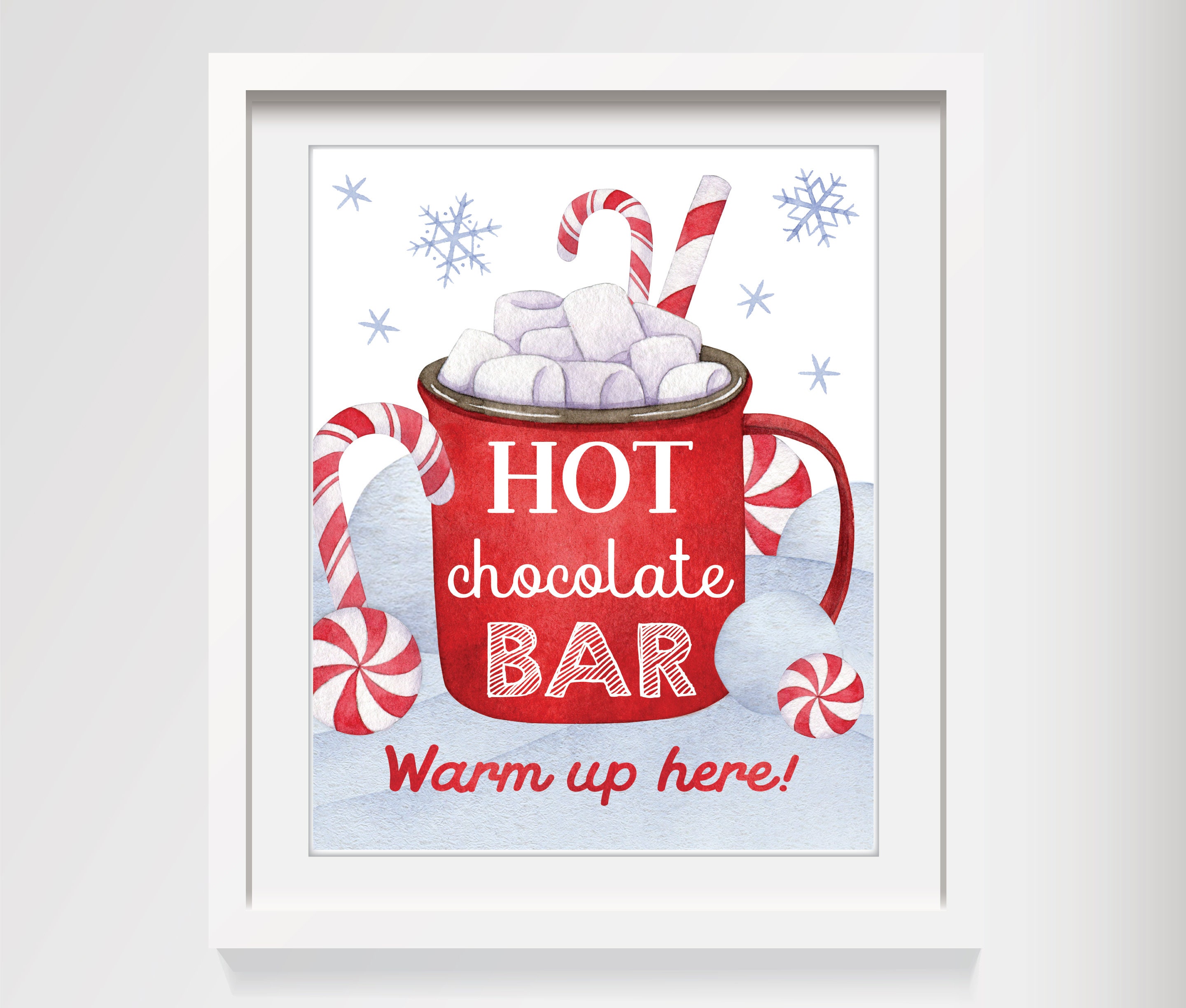 Hot Chocolate Bar Sign PRINTABLE Christmas Hot Chocolate - Etsy UK