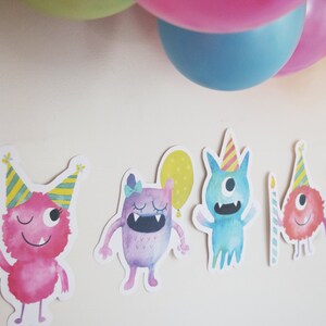 Monster Birthday Party Banner PRINTABLE, Little Monster 1st Birthday ...