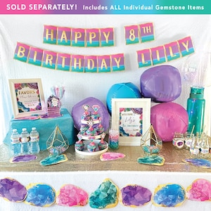 Gemstone Favor Tag PRINTABLE, Gemstone Birthday Party Gift Tag, "you're ...