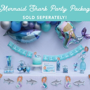 Happy Birthday Banner Printable, Aqua Watercolor Banner, Under the Sea ...