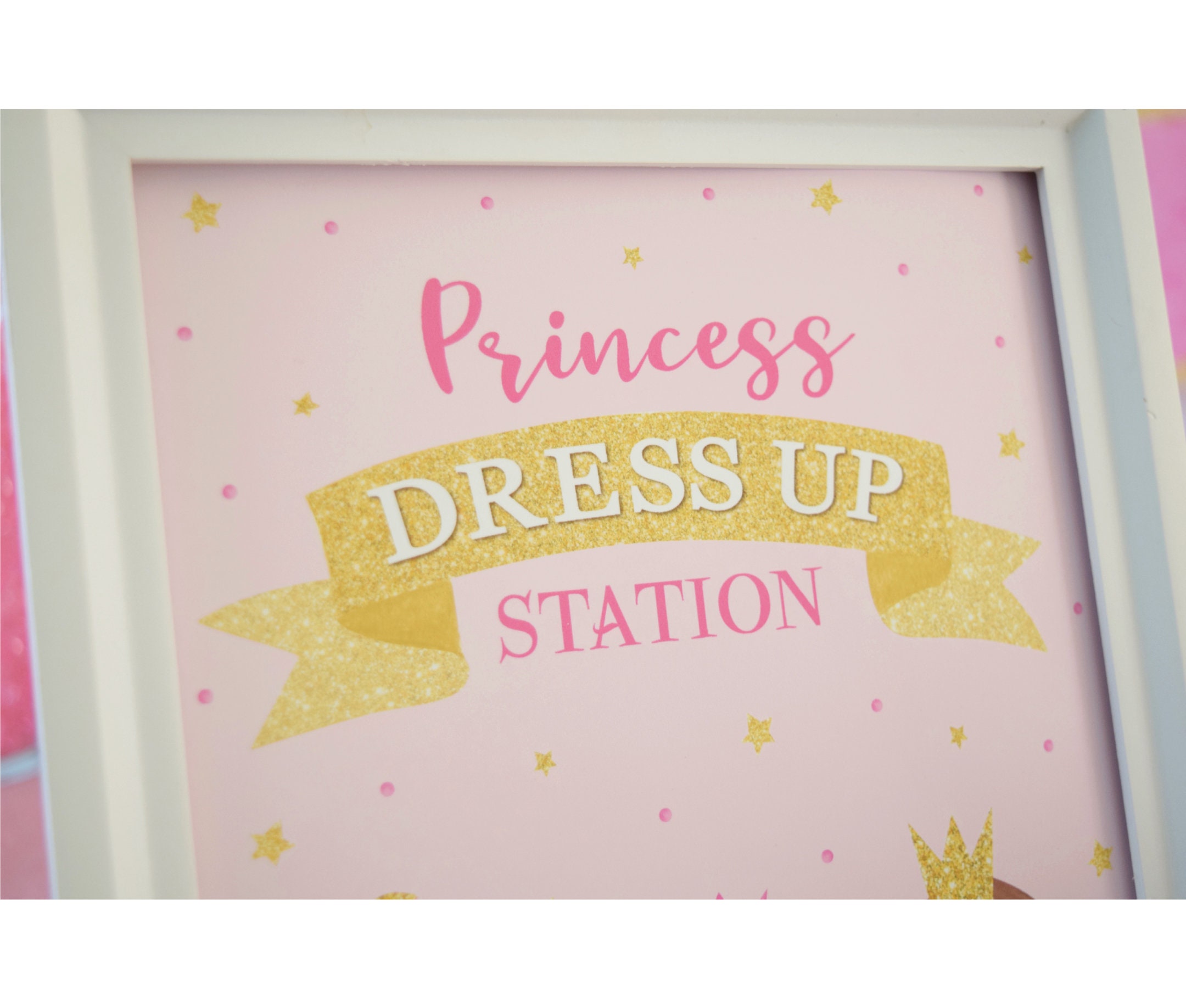 Princess Dress up Station Sign PRINTABLE, Princess Birthday Party ...