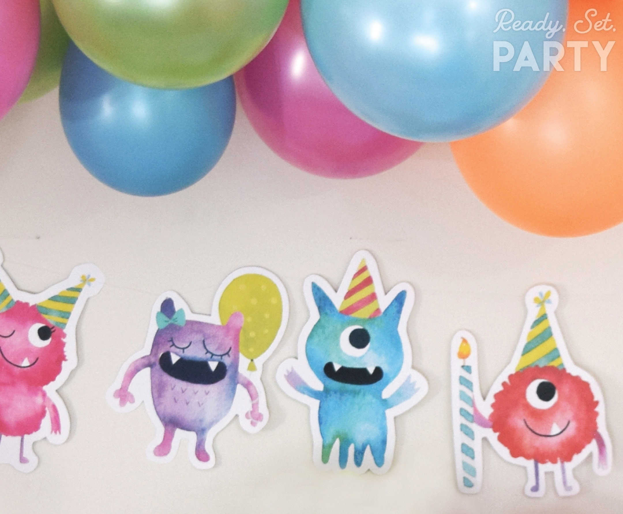 Monster Birthday Party Banner PRINTABLE Little Monster 1st | Etsy