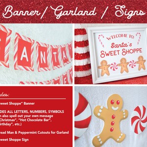 Christmas Party Decorations PRINTABLE, Candy Cane Party Decor ...