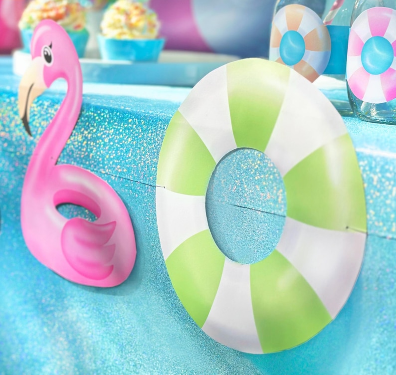 Swan Pool Float Garland PRINTABLE, Pool Floatie Party Banner, Swan ...