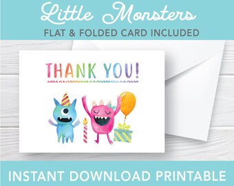 Monster Thank You | Etsy