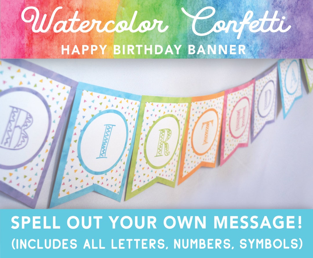 Happy Birthday Banner PRINTABLE, Back to School Banner, Welcome Back ...