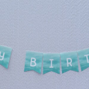 Happy Birthday Banner Printable, Aqua Watercolor Banner, Under the Sea ...