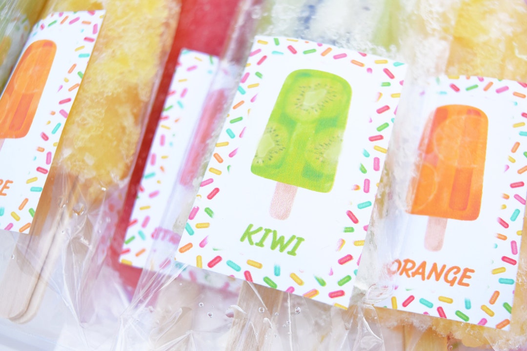 Popsicle Flavor Labels, Ice Pop Flavor Label Tag, Popsicle Flavor Tag ...