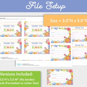 Teacher Appreciation Note Cards PRINTABLE, Thank You Card From Student ...