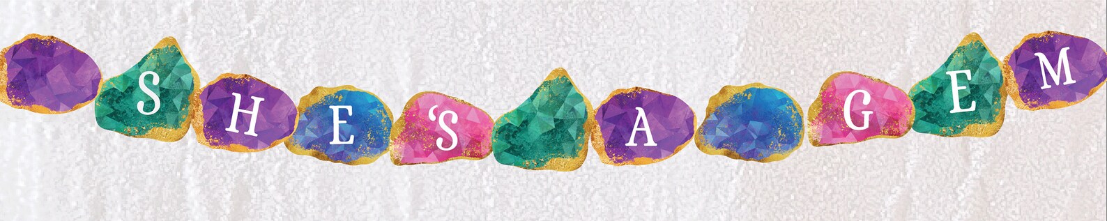 Gemstone Birthday Banner Editable PRINTABLE, "she's A Gem" Bridal Baby ...
