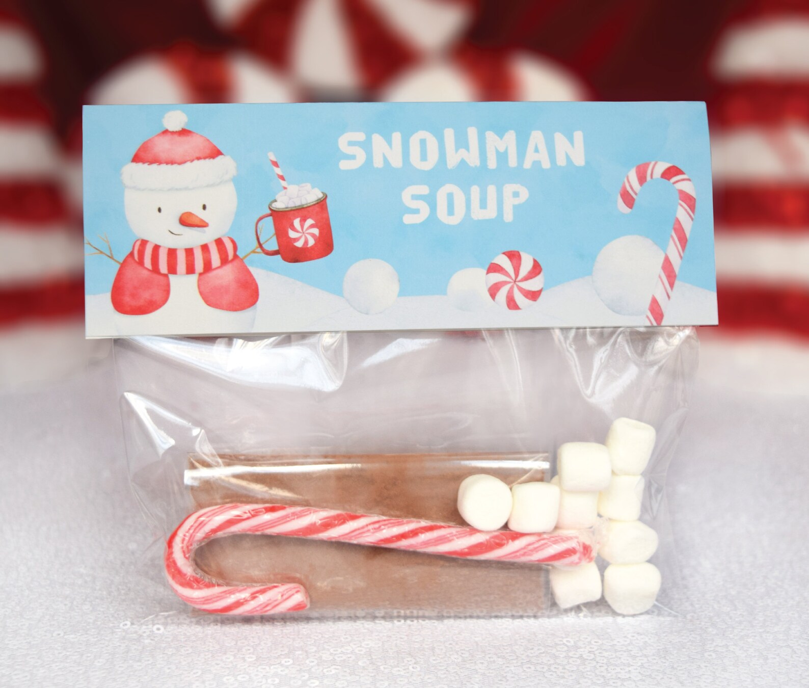Snowman Soup Treat Bag Topper PRINTABLE, Snowman Soup Gift Tag Label ...