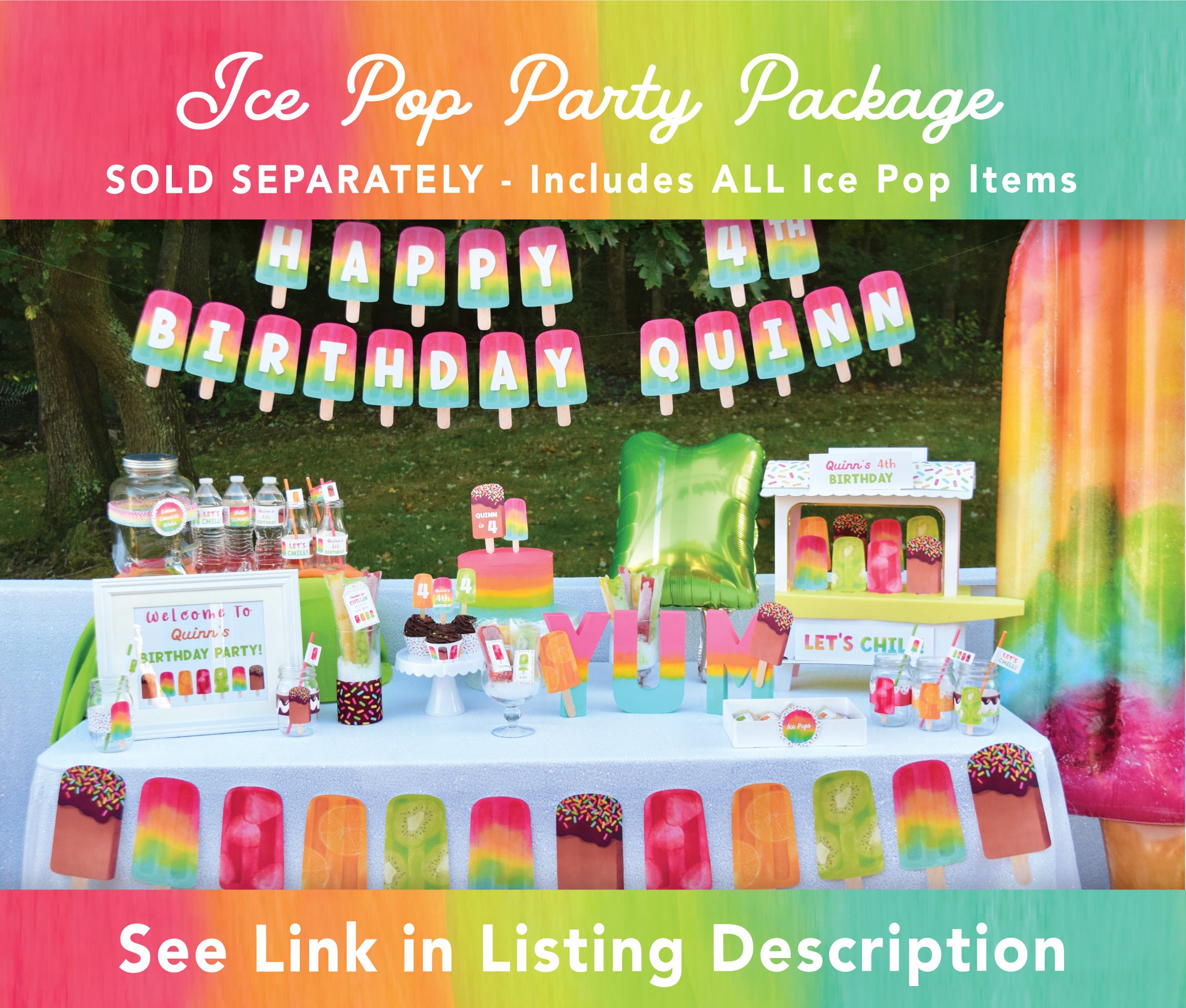 Popsicle Birthday Party Invitation PRINTABLE, Ice Pop Birthday Party ...