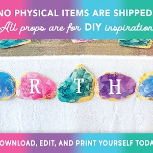 Gemstone Birthday Banner Editable PRINTABLE, "she's A Gem" Bridal Baby ...