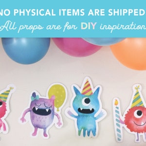 Monster Birthday Party Banner PRINTABLE, Little Monster 1st Birthday ...