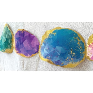 Gemstone Banner PRINTABLE, Gemstone Birthday Party Decorations, Gold ...