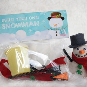 Build Your Own Snowman Favor Bag Topper PRINTABLE, Build a Snowman ...
