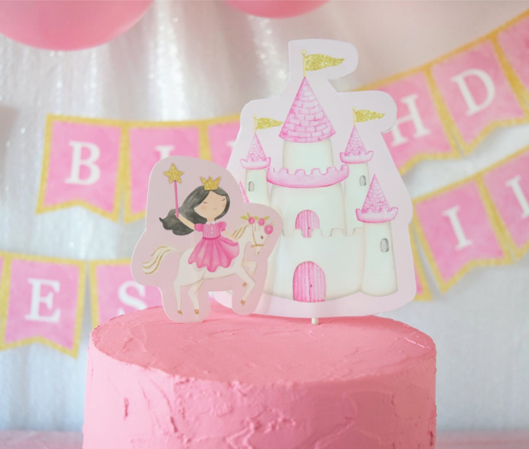 Princess Birthday Cake Topper PRINTABLE, Princess Birthday Party ...